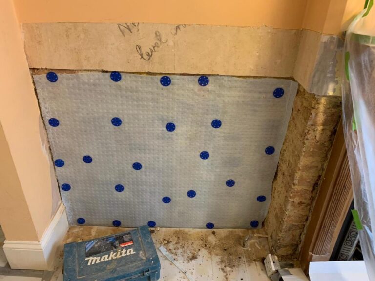 Damp patches caused by rising damp treated by Prokil - Prokil